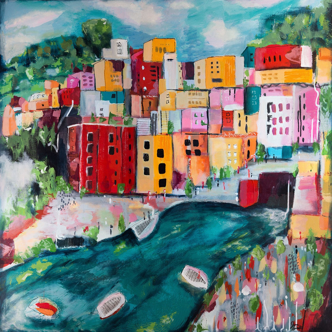 Cinque Terre, Italian Riviera Art Print, Italy Art Print, Travel Gift ...