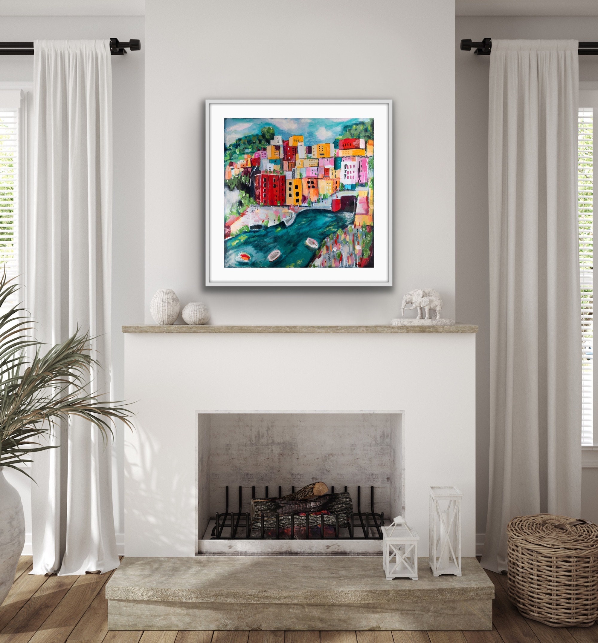 Cinque Terre, Italian Riviera Art Print, Italy Art Print, Travel Gift ...