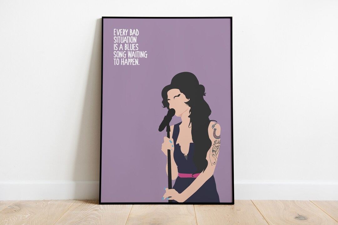 Amy Winehouse Quote Minimalist Print Illustration Music Poster Gift - Etsy