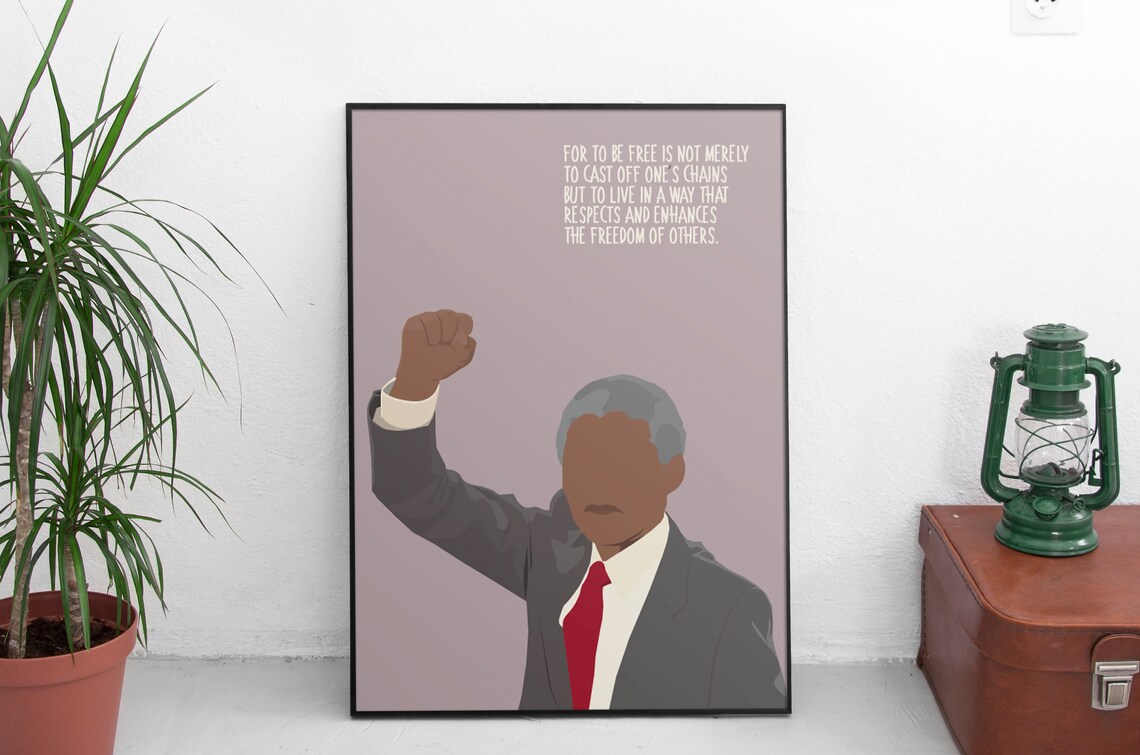 Nelson Mandela Quote Poster South Africa Mandela Print - Etsy