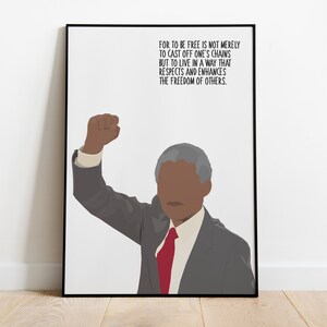 Nelson Mandela Quote Poster South Africa Mandela Print - Etsy
