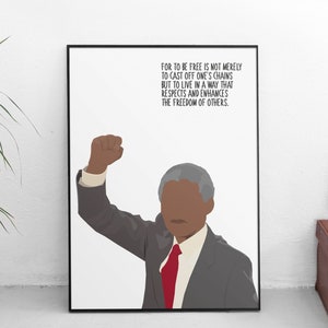 Nelson Mandela Quote Poster South Africa Mandela Print - Etsy