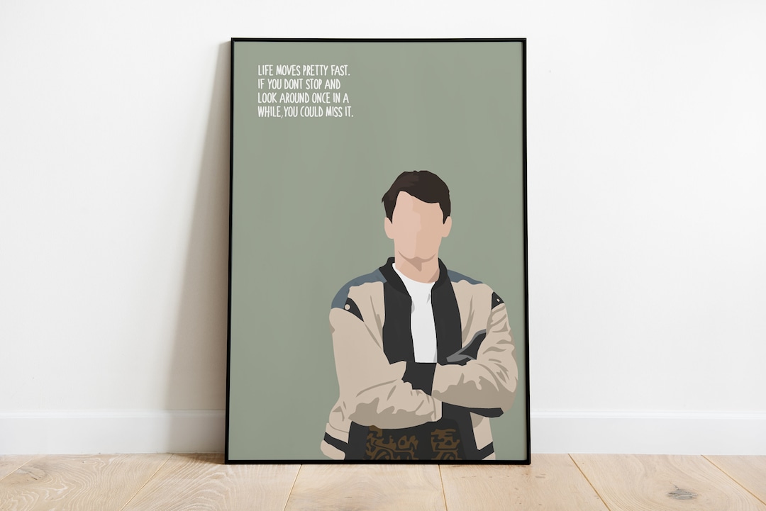 Ferris Buellers Day off Print Quote Movie Poster Minimalist Wall Art - Etsy
