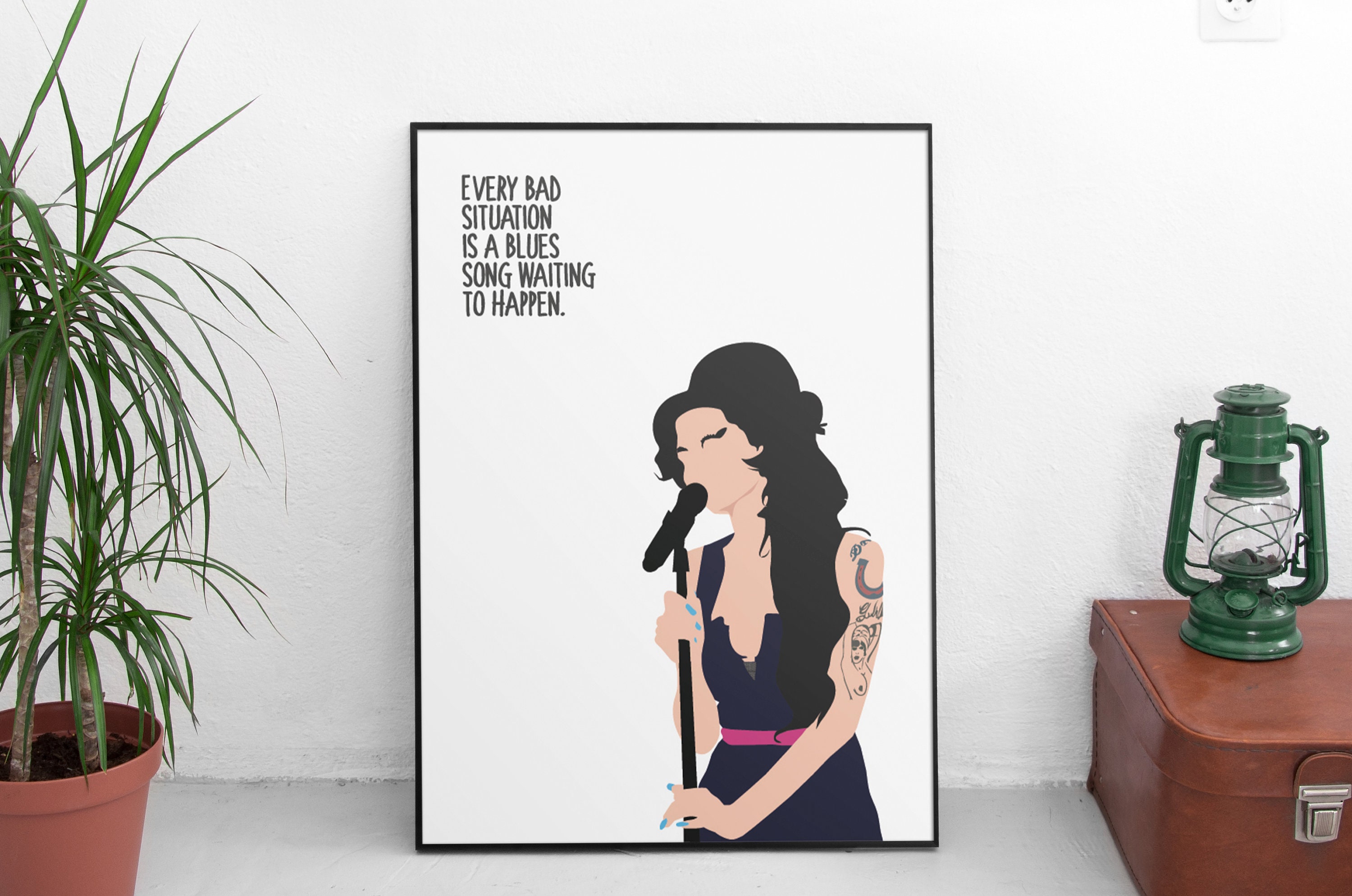 Amy Winehouse Quote Minimalist Print Illustration Music Poster Gift - Etsy