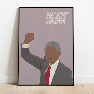 Nelson Mandela Quote Poster South Africa Mandela Print - Etsy