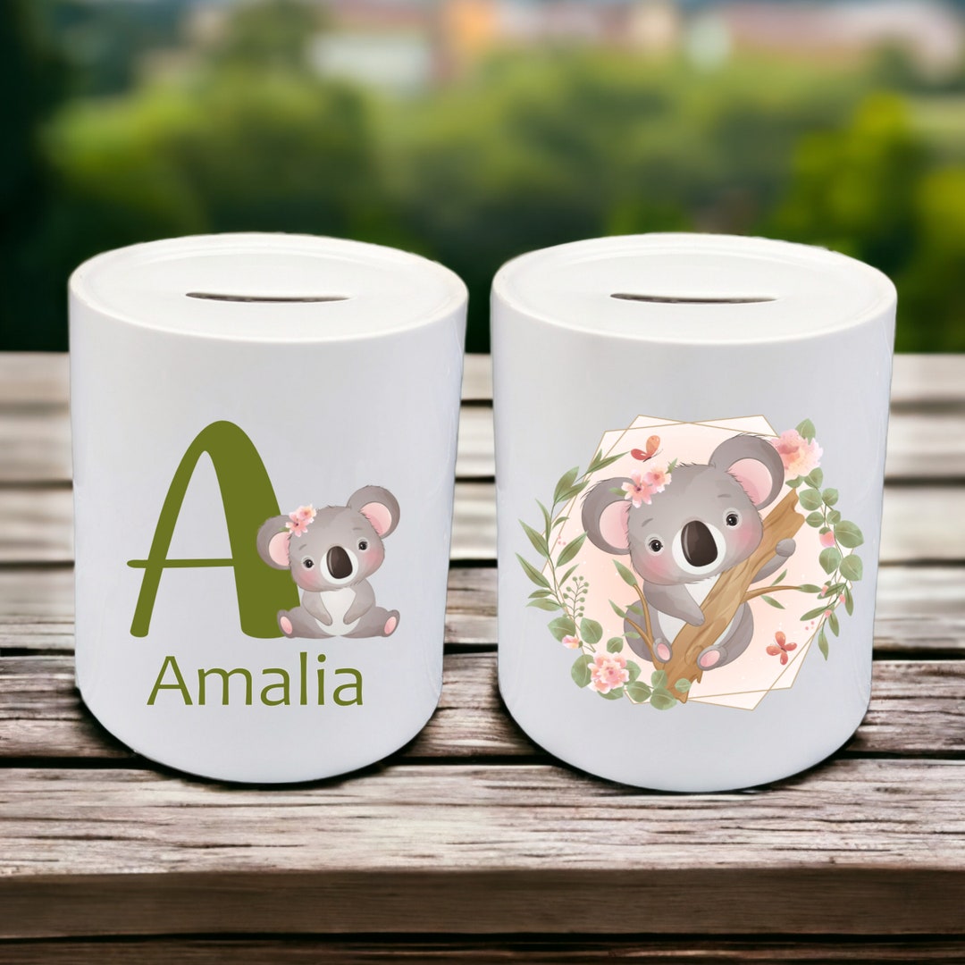 Money Box With Name Money Box Koala Motif Piggy Bank for - Etsy