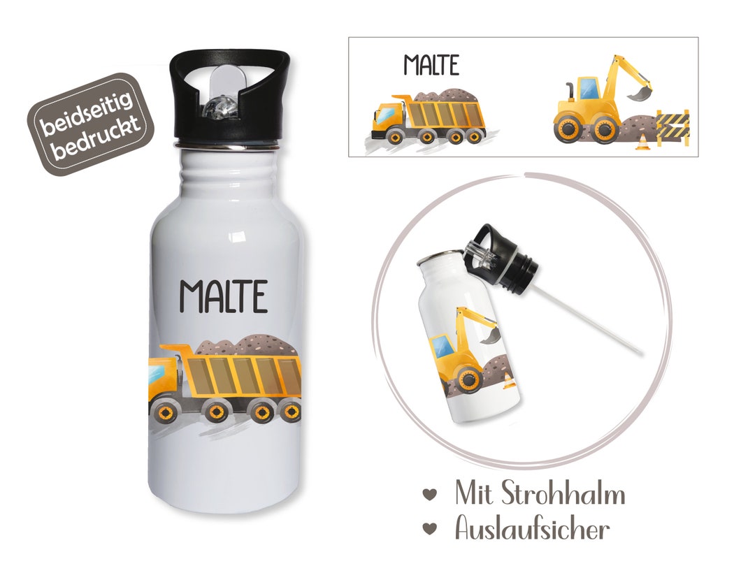 Trinkflasche Bagger Kipplaster Motiv personalisierte - Etsy.de