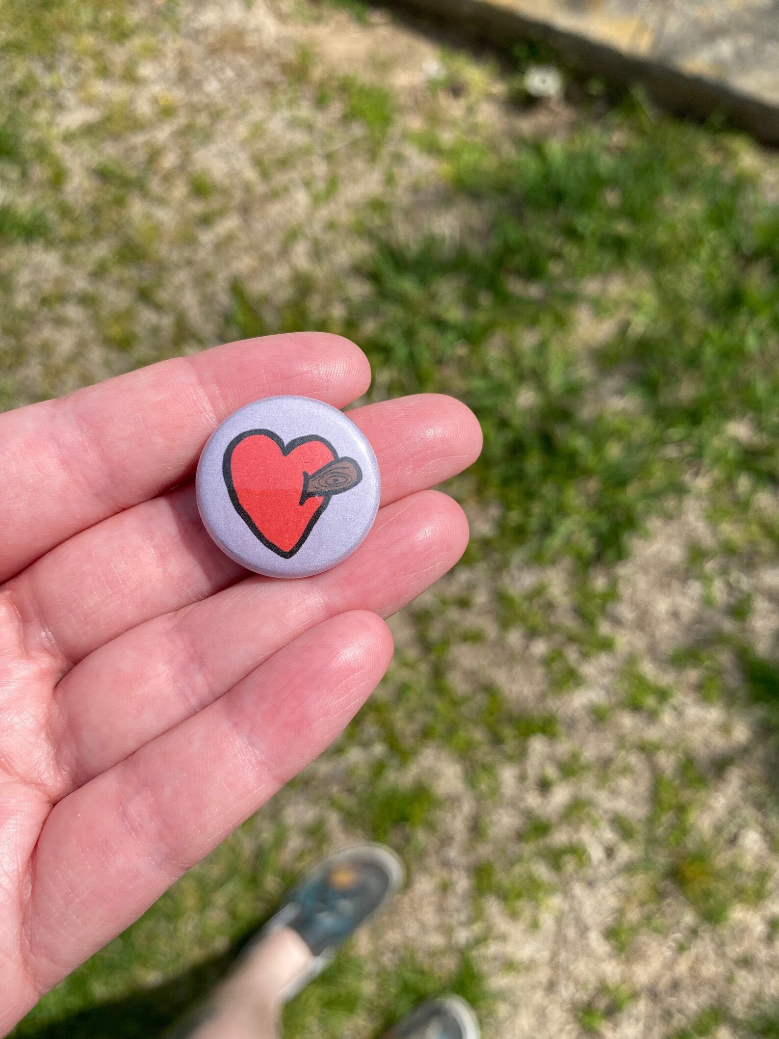Stake Through Heart 1 Inch Pinback Button | Etsy