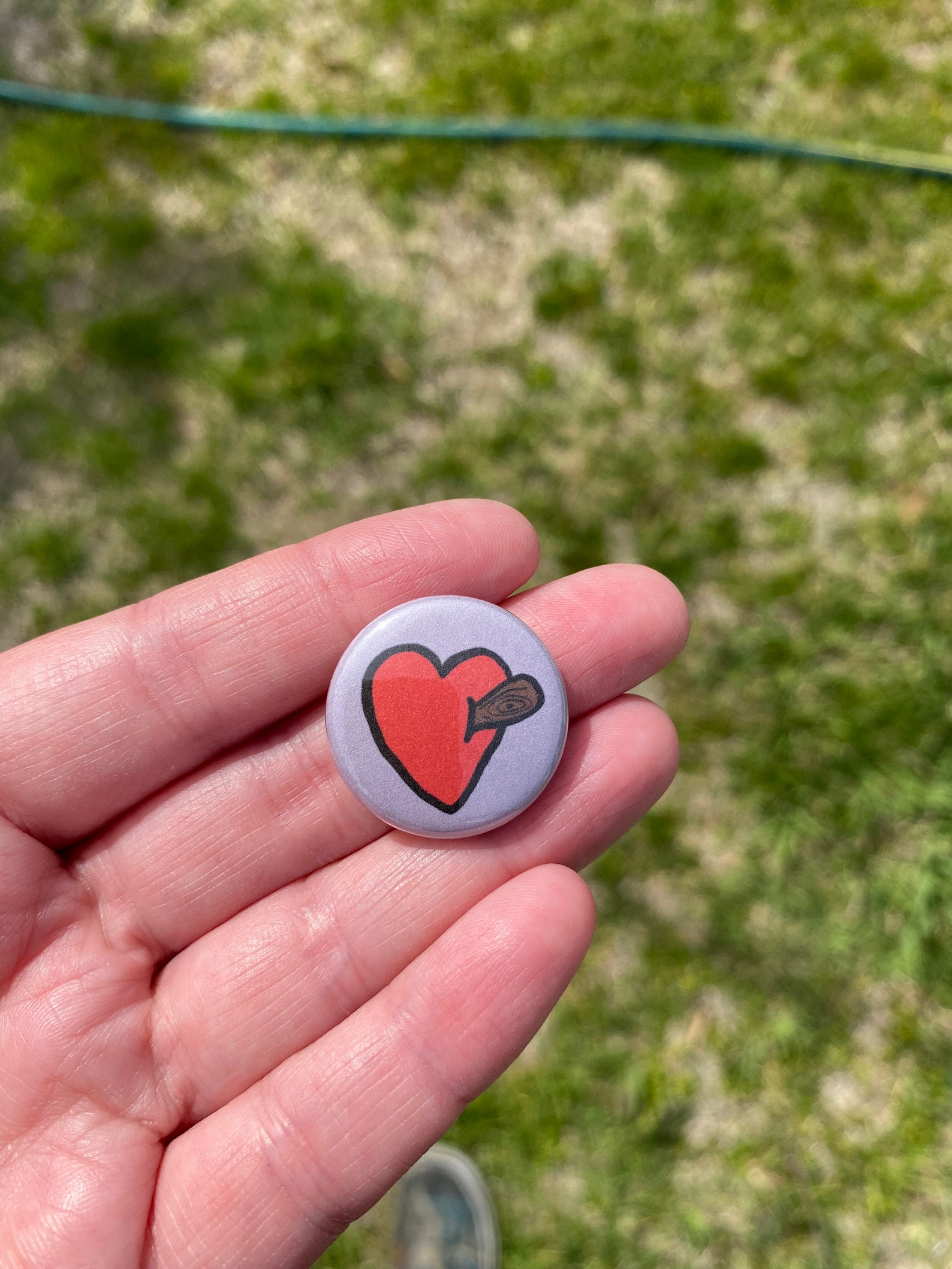 Stake Through Heart 1 Inch Pinback Button | Etsy