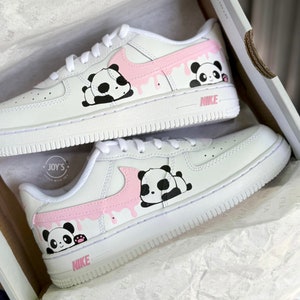 Custom Air Force 1 Sneakers Pink Dripping Baby Panda. Baby, Toddler ...