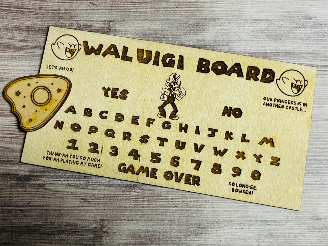 Luigi Board or Waluigi Board 8.7x4.5 Inch - Etsy