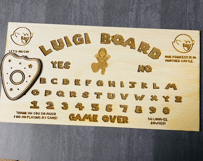 Luigi Board or Waluigi Board 8.7x4.5 Inch - Etsy