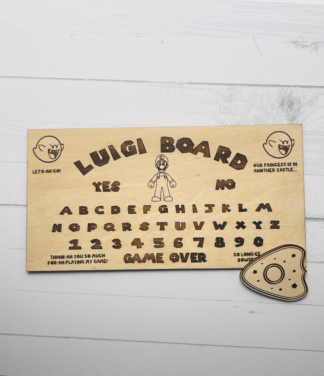 Luigi Board or Waluigi Board 8.7x4.5 Inch - Etsy