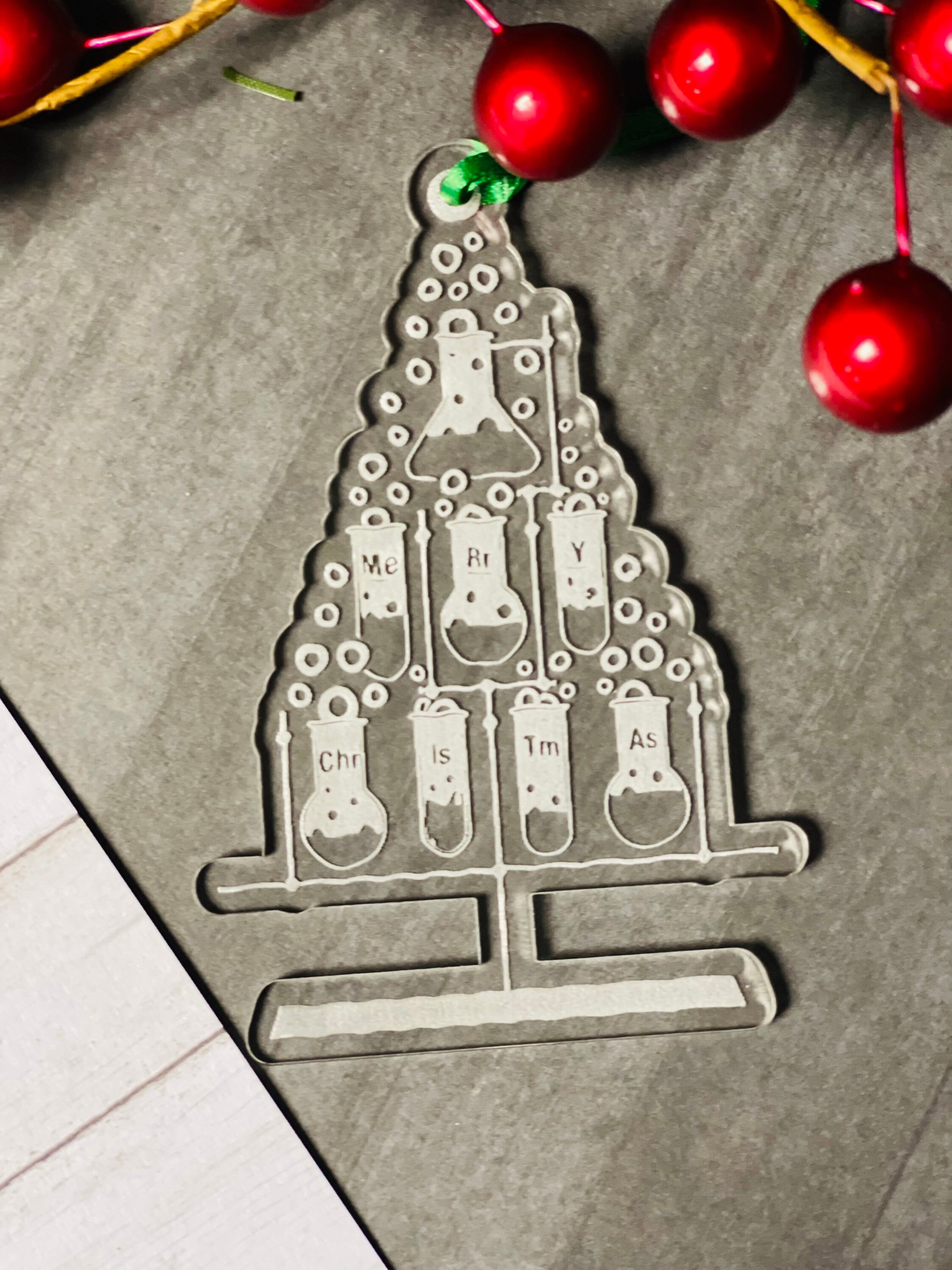 Periodic Table Christmas Tree Beaker Ornament - Etsy