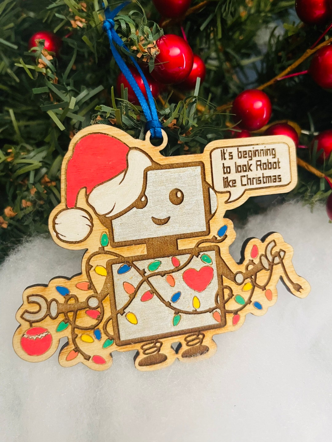 Robot Christmas Ornament - Etsy