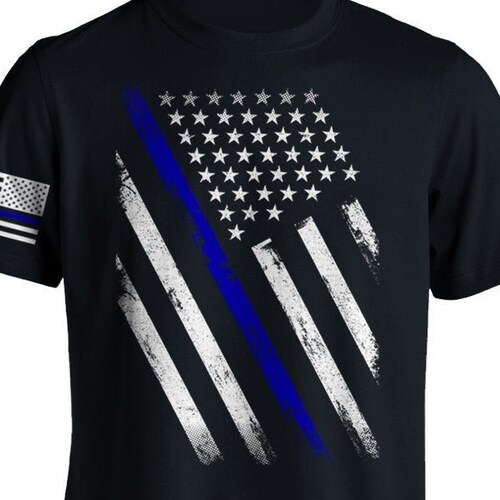 Personalized Law Enforcement Blue Line T-shirt Personalized | Etsy