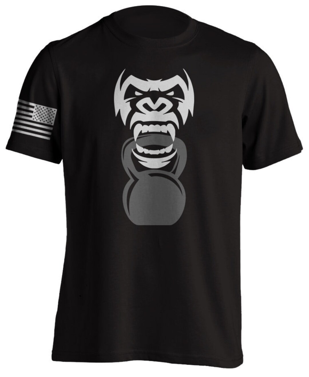 Beast Mode Ape Gorilla Fitness Kettlebell Workout T-shirt Bodybuilding ...