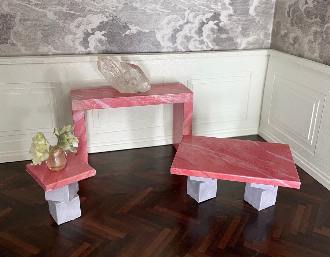 Pink Marble Living Room SET - 1:12 - Etsy