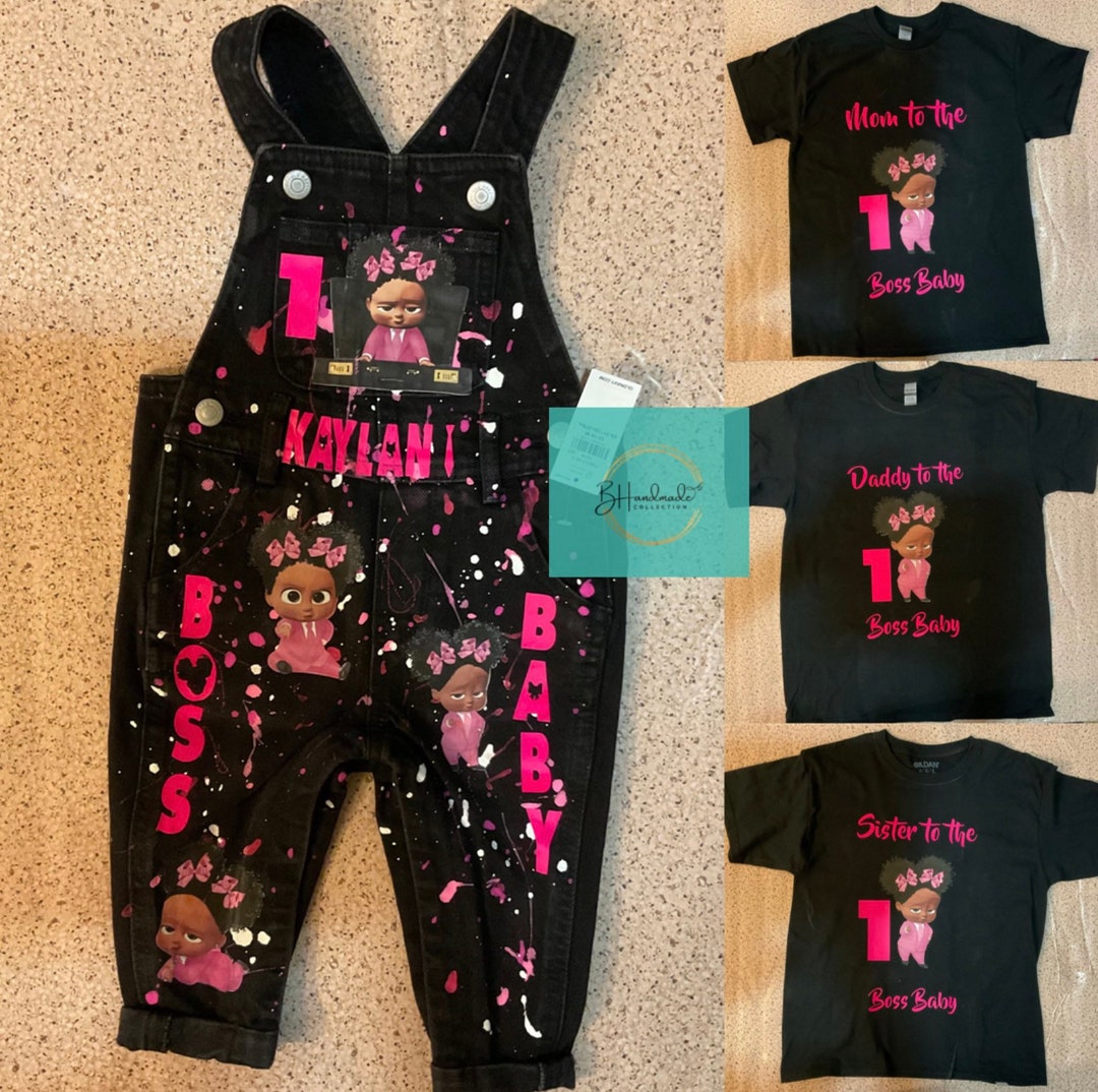 Inspired Boss Girl or Boy Overall Jean Birthday Outfit - Etsy