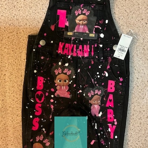 Inspired Boss Girl or Boy Overall Jean Birthday Outfit - Etsy