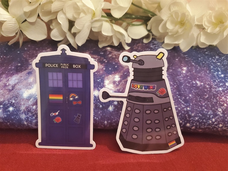 Tardis Public Pride Box LGBTQ Stickers 11 Flags Available - Etsy
