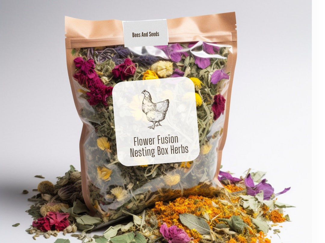 Nesting Box Herbs for Chickens - Healthy Blend of Dried Herbs & Flowers ...