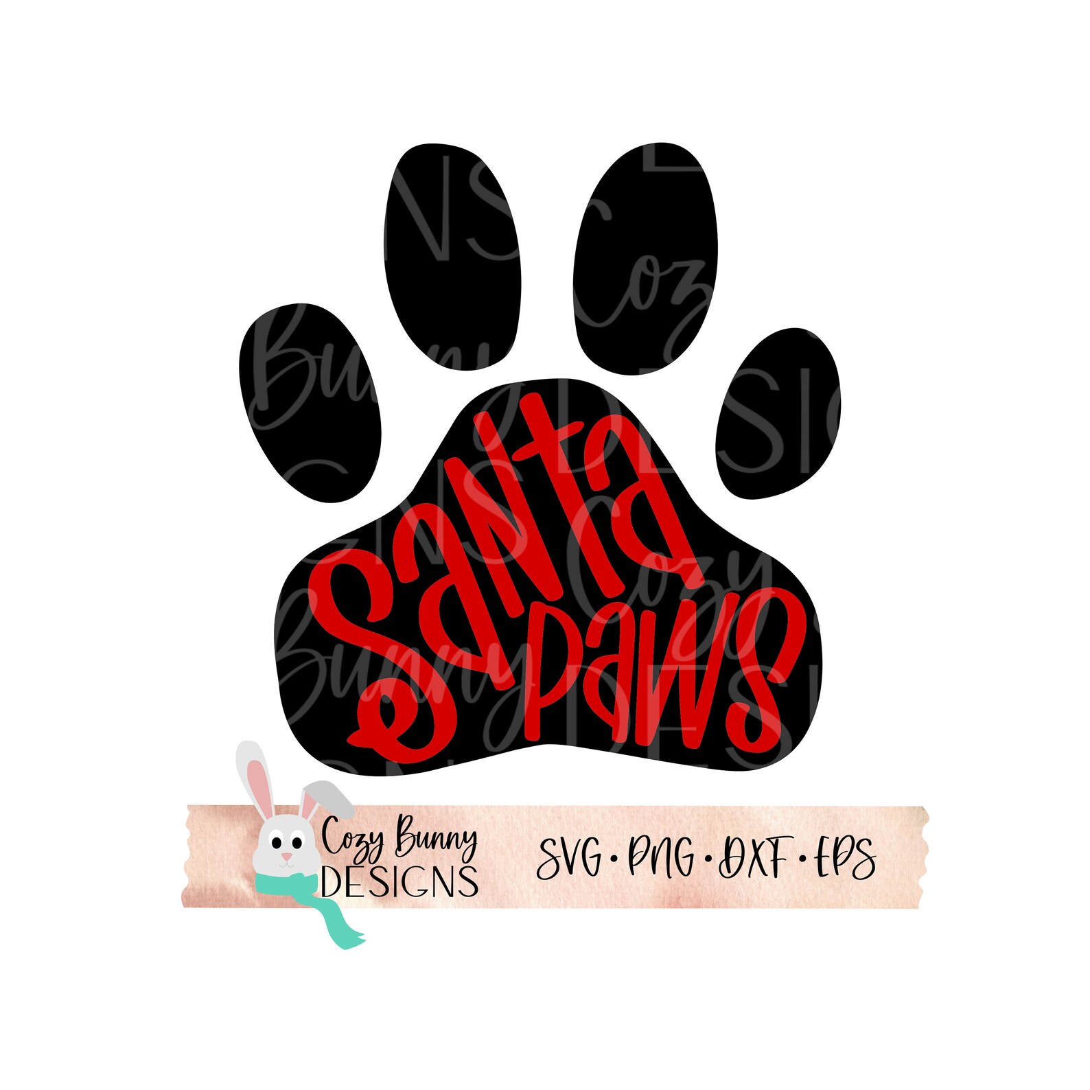 Santa Paws Dog Christmas SVG Bundle Digital Cut File for Cricut or ...