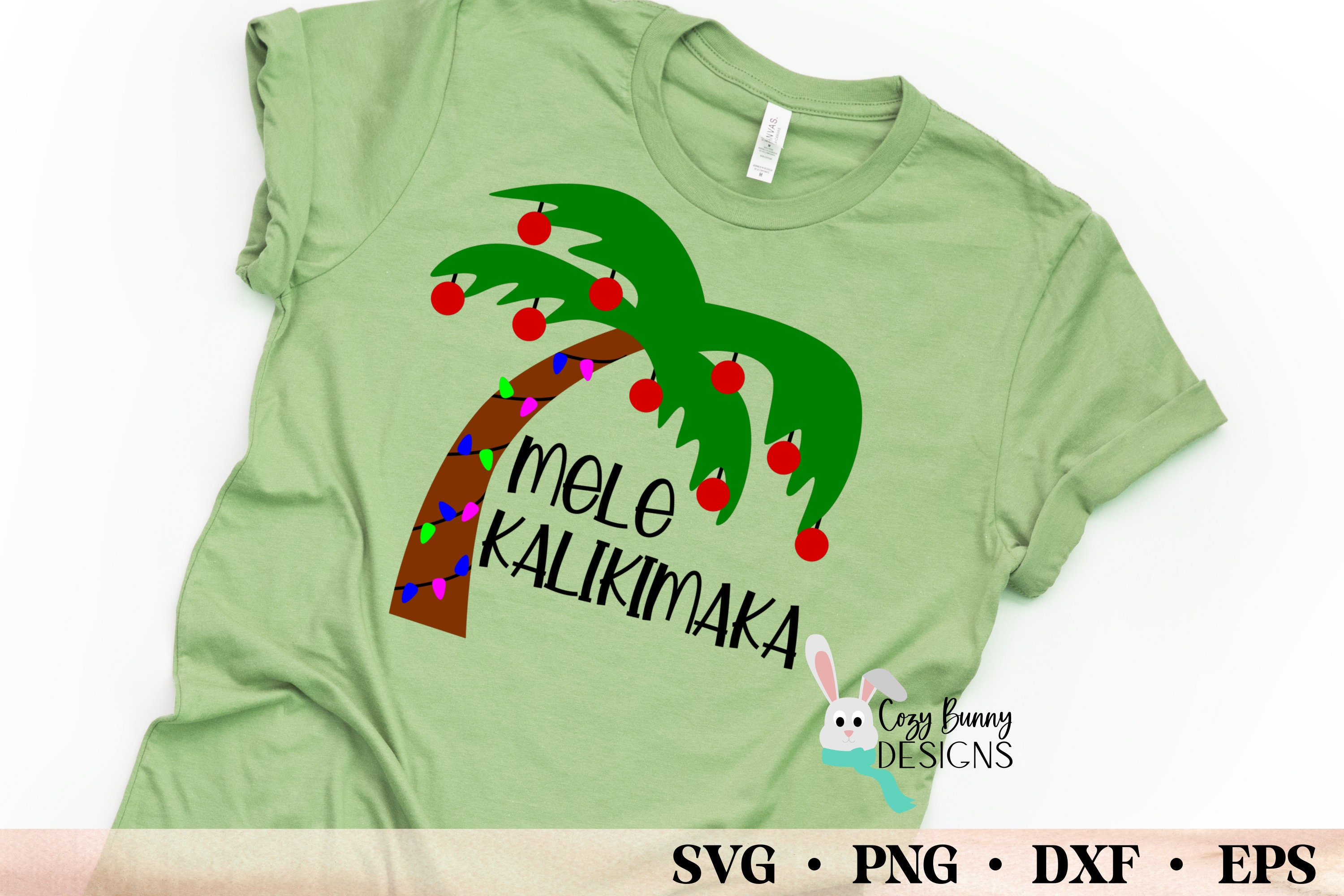 Mele Kalikimaka SVG With Lit Christmas Palm Tree Tropical Hawaiian ...