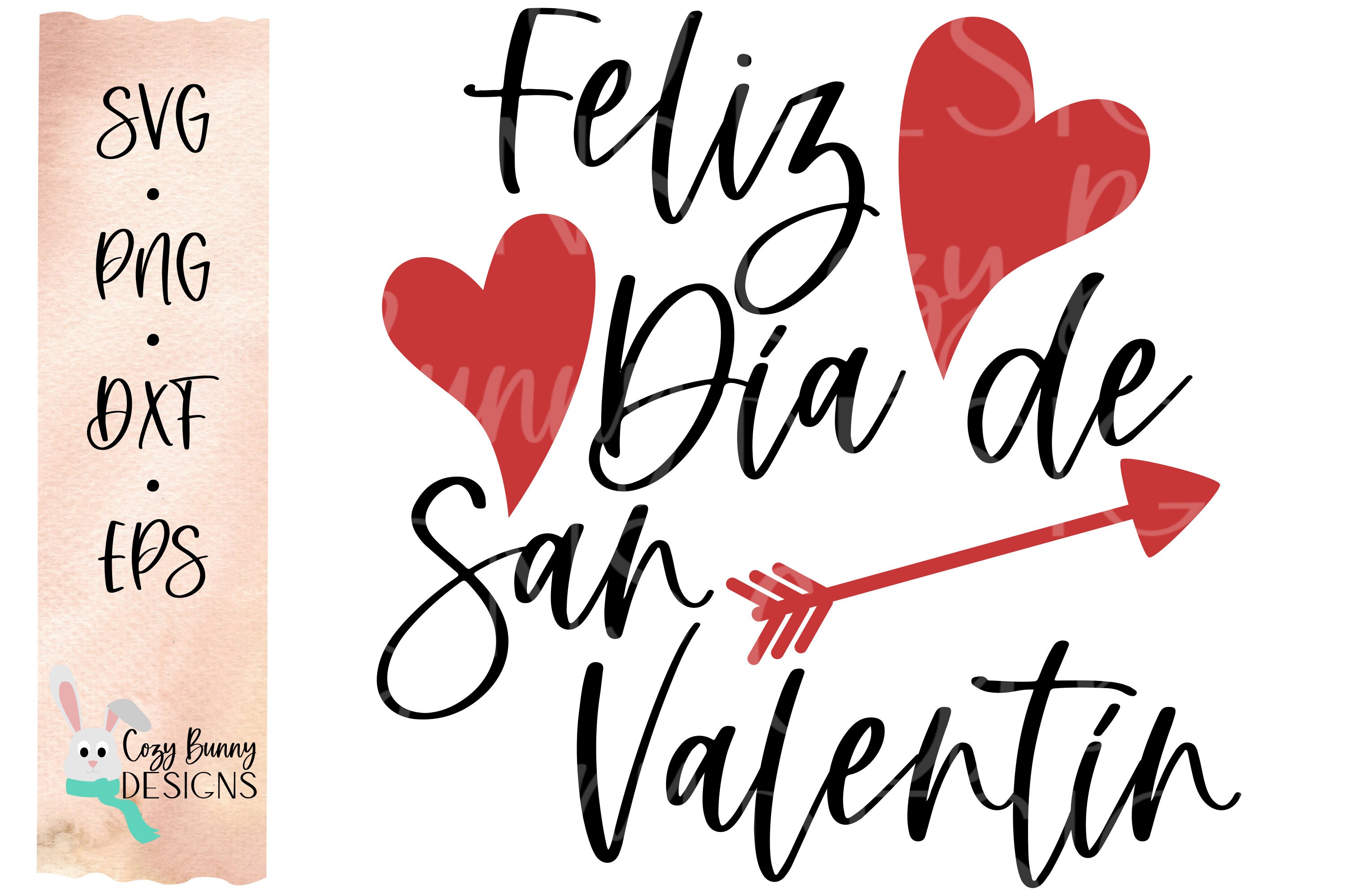 Feliz Dia De San Valentin SVG Spanish Happy Valentine's Day Digital Cut ...