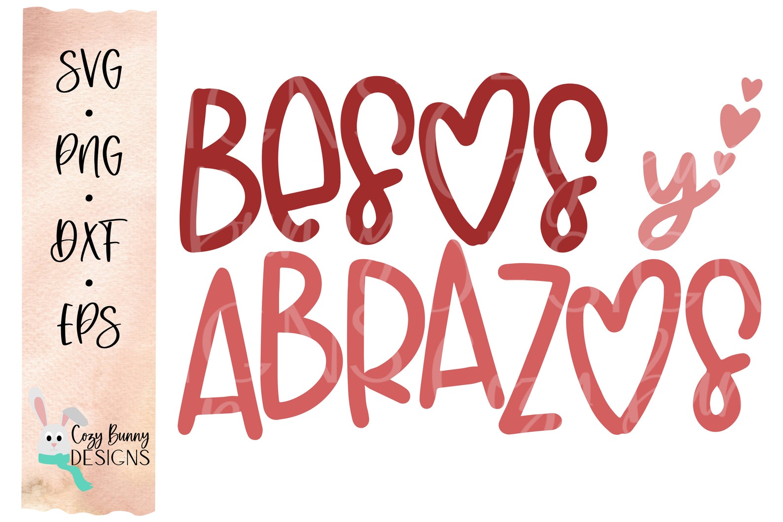 Besos y Abrazos SVG / Archivo de Corte Digital Español para - Etsy México