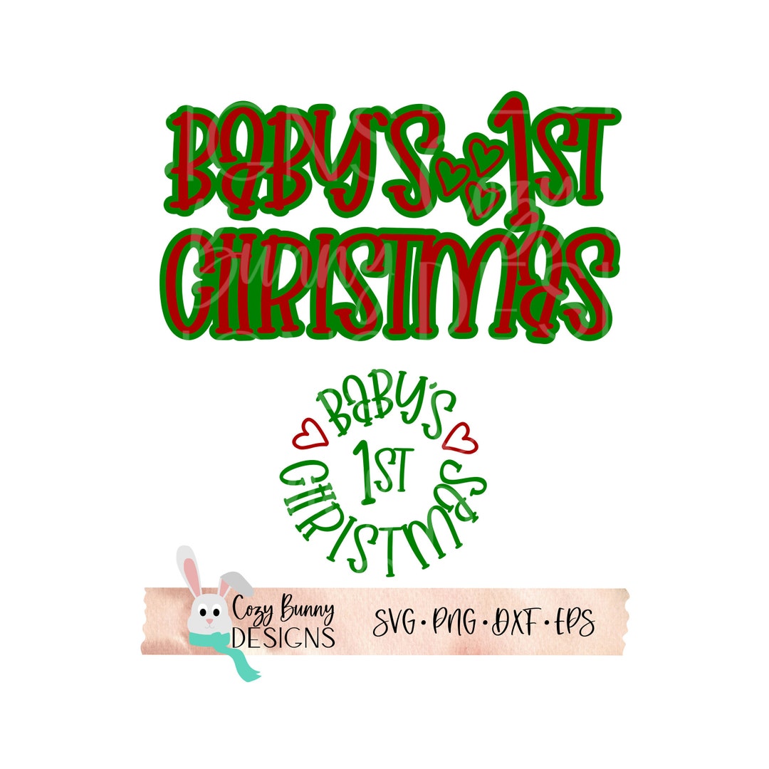 Baby's 1st Christmas SVG Bundle Digital Cut File Bundle for Cricut or ...