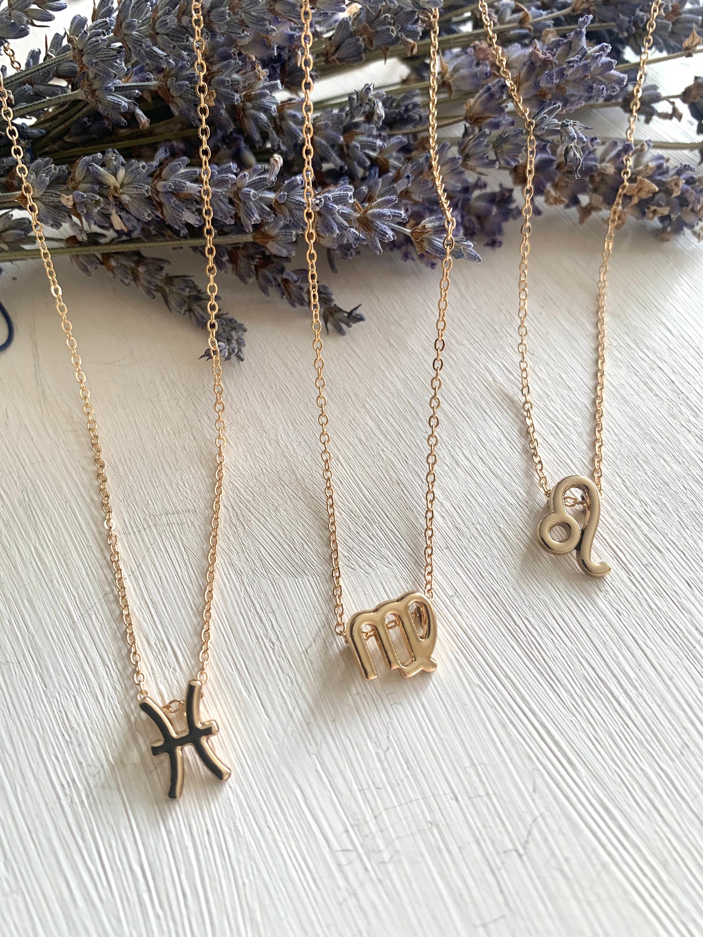 Zodiac Star Sign Necklace Zodiac Necklace Star Sign | Etsy UK