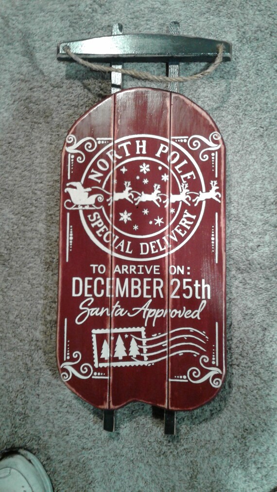 North Pole Special Delivery Sled - Etsy