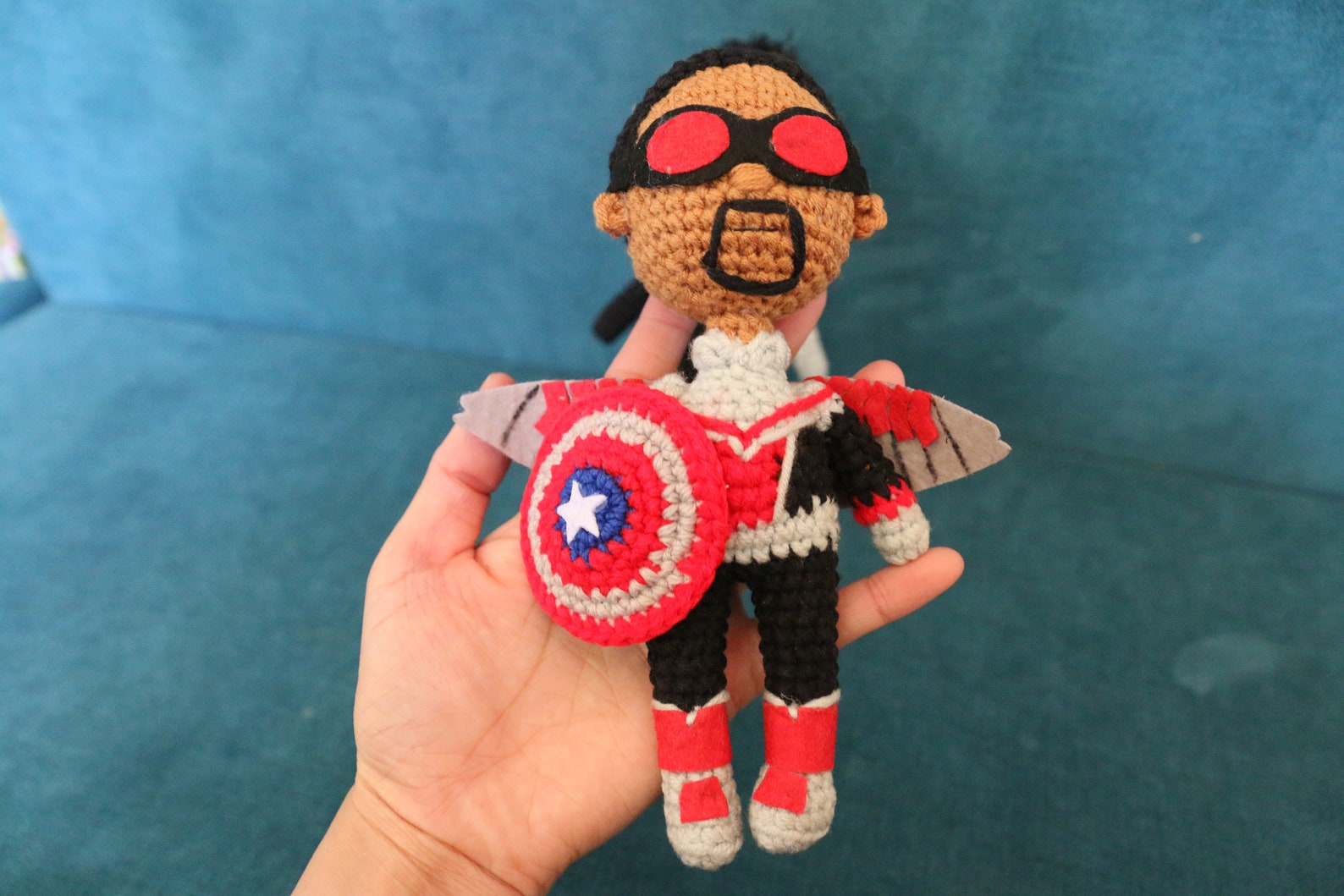 Crochet Falcon and Winter Soldier Inspired Doll Falcon and | Etsy