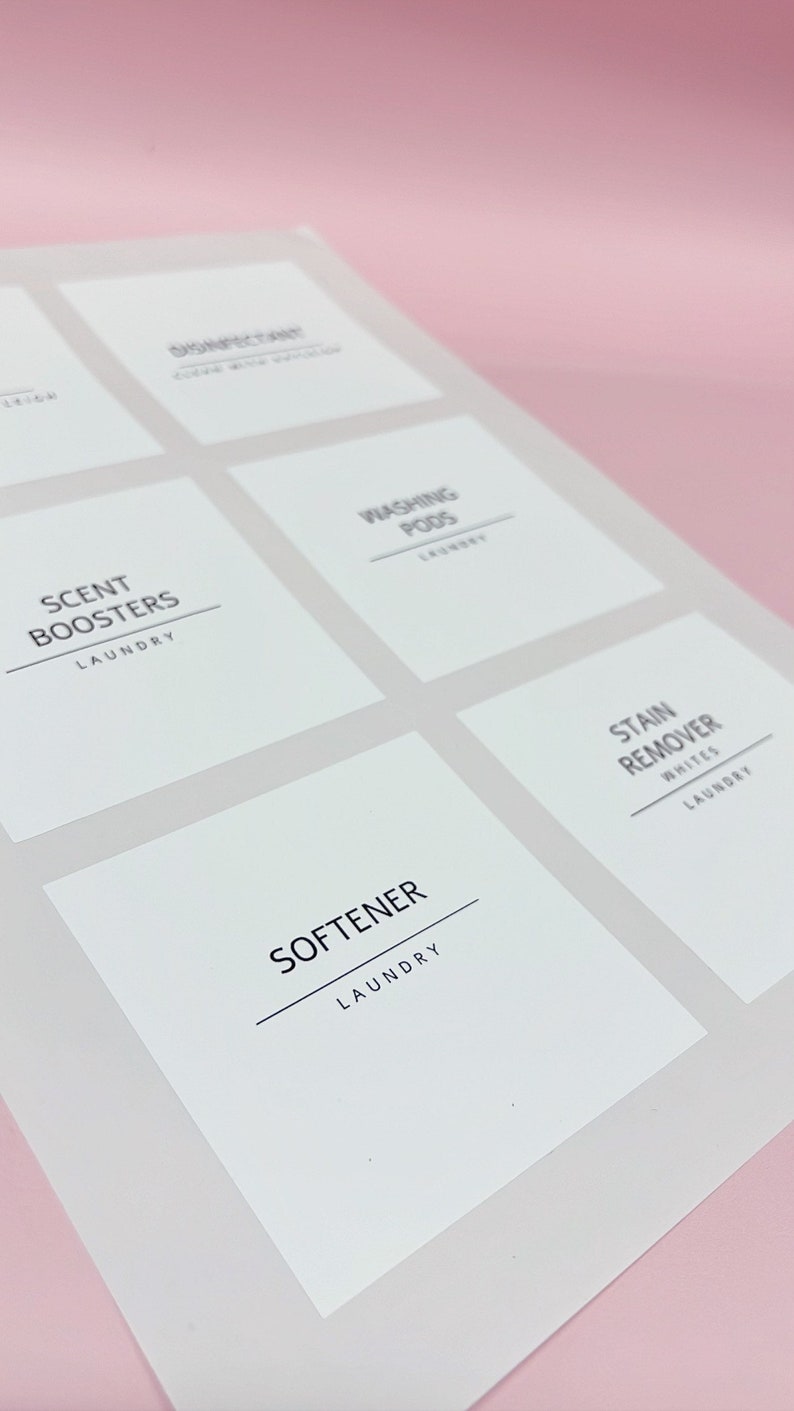 ORGANISATION LABELS water and Oil Resistant Pantry Labels | Etsy