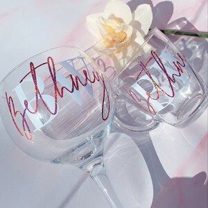 MATCHING SET | Gin Glass & Glass Mug | Personalised Glass Mug and Gin ...