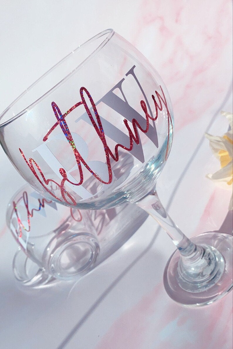 MATCHING SET Gin Glass & Glass Mug Personalised Glass Mug - Etsy UK