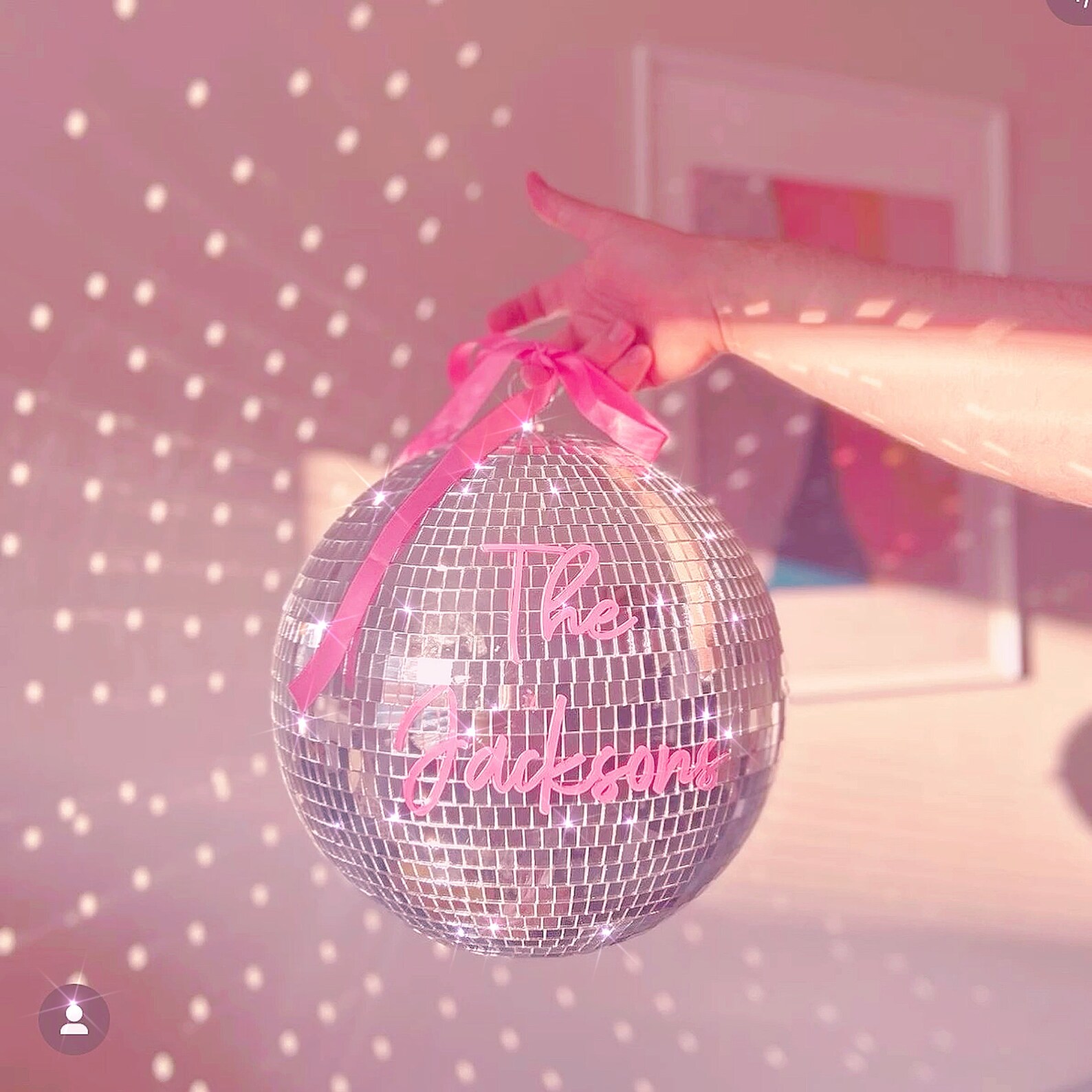 PERSONALISED VINYL Labelsdisco Ball| Vinyl Decal| DIY Wedding Decal ...