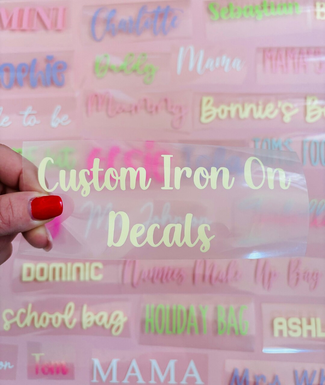 PERSONALISED IRON Vinyl Labels| Iron on Names| Fabric Stickers| Custom ...