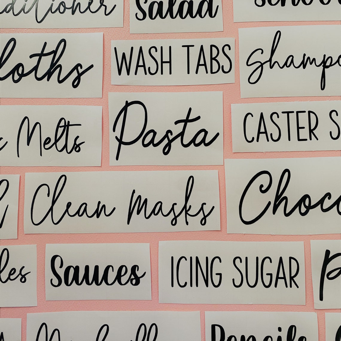 PERSONALISED VINYL LABELS Label Organisation - Etsy UK