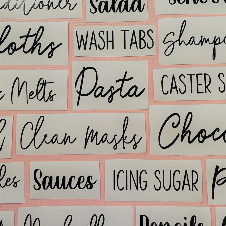 PERSONALISED VINYL LABELS Label Organisation - Etsy UK