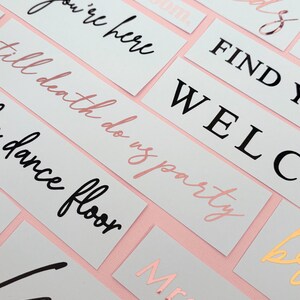 PERSONALISED VINYL Labels|wedding Vinyl Decals|wedding Sign Decals ...