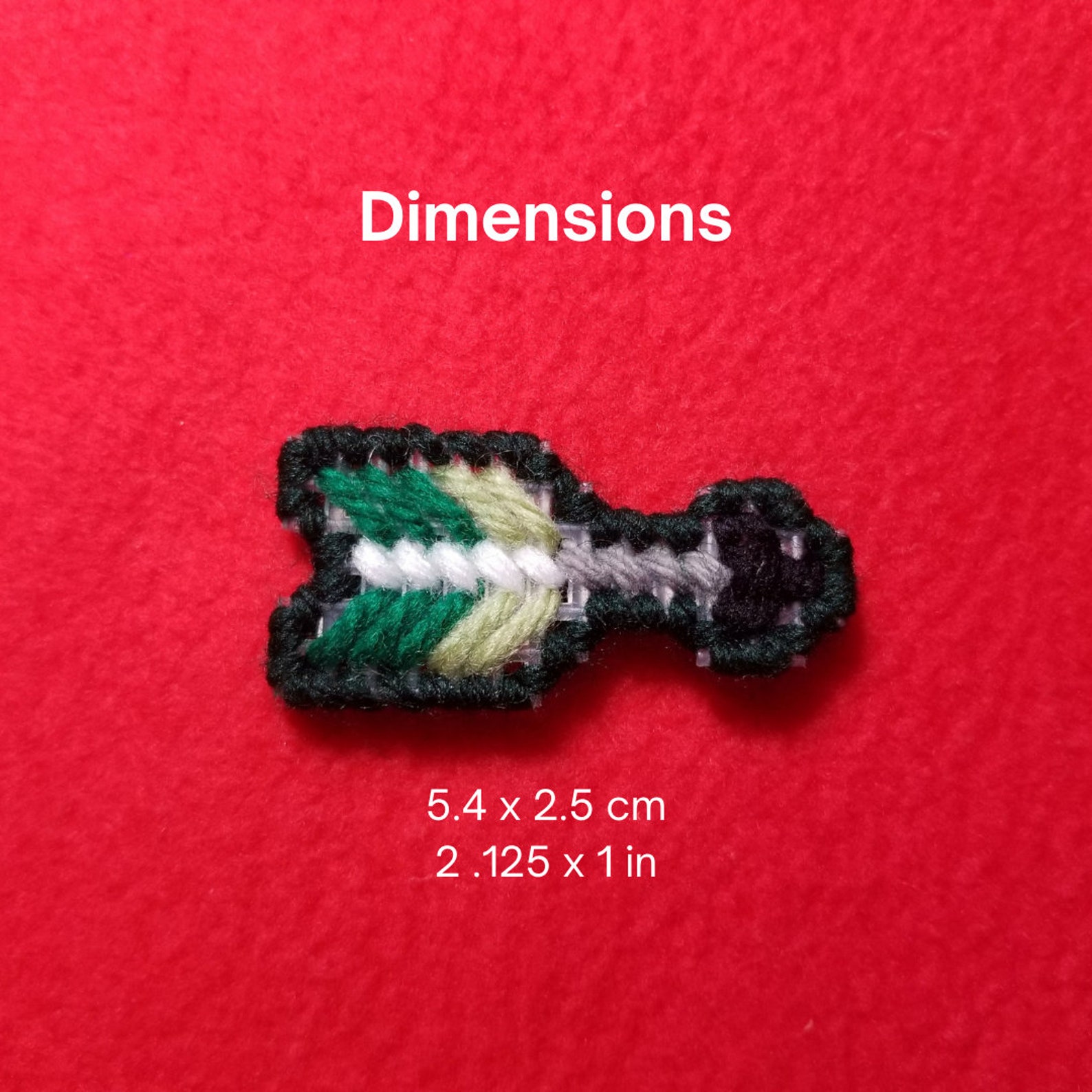 Aromantic Arrow Pin Custom Needlepointed Aroace | Etsy