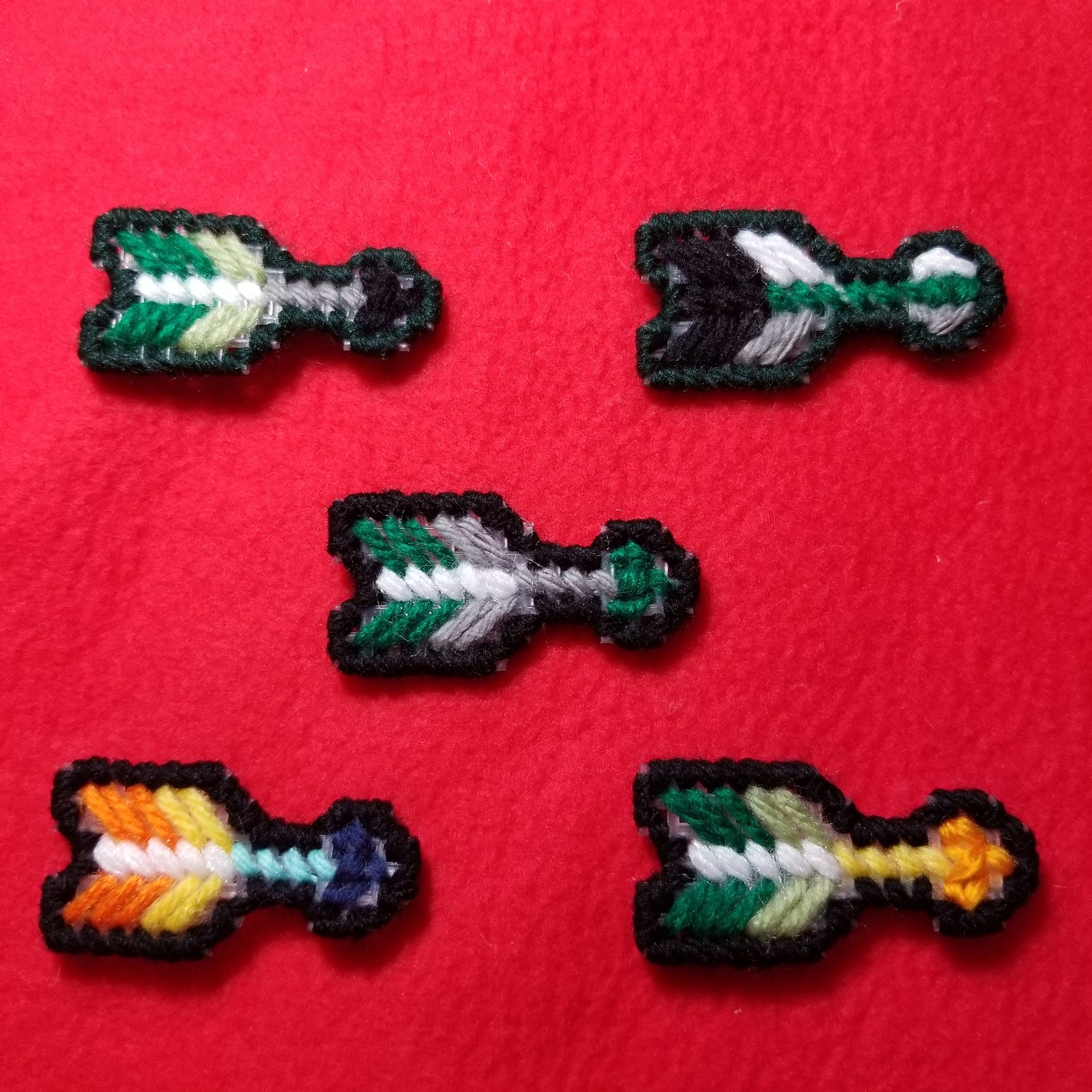 Aromantic Arrow Pin Custom Needlepointed Aroace Alloaro - Etsy