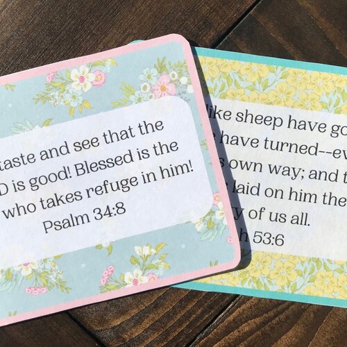 Printable Scripture Cards INSTANT DOWNLOAD Bible Verse Cards - Etsy
