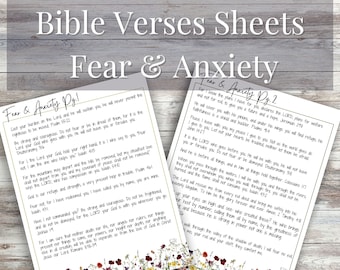 Fear and Anxiety Printable Bible Verse Cards Scripture Cards - Etsy