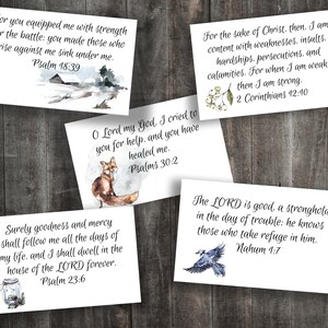 Printable Encouraging Scripture Cards Winter Theme | ESV Translation - Etsy