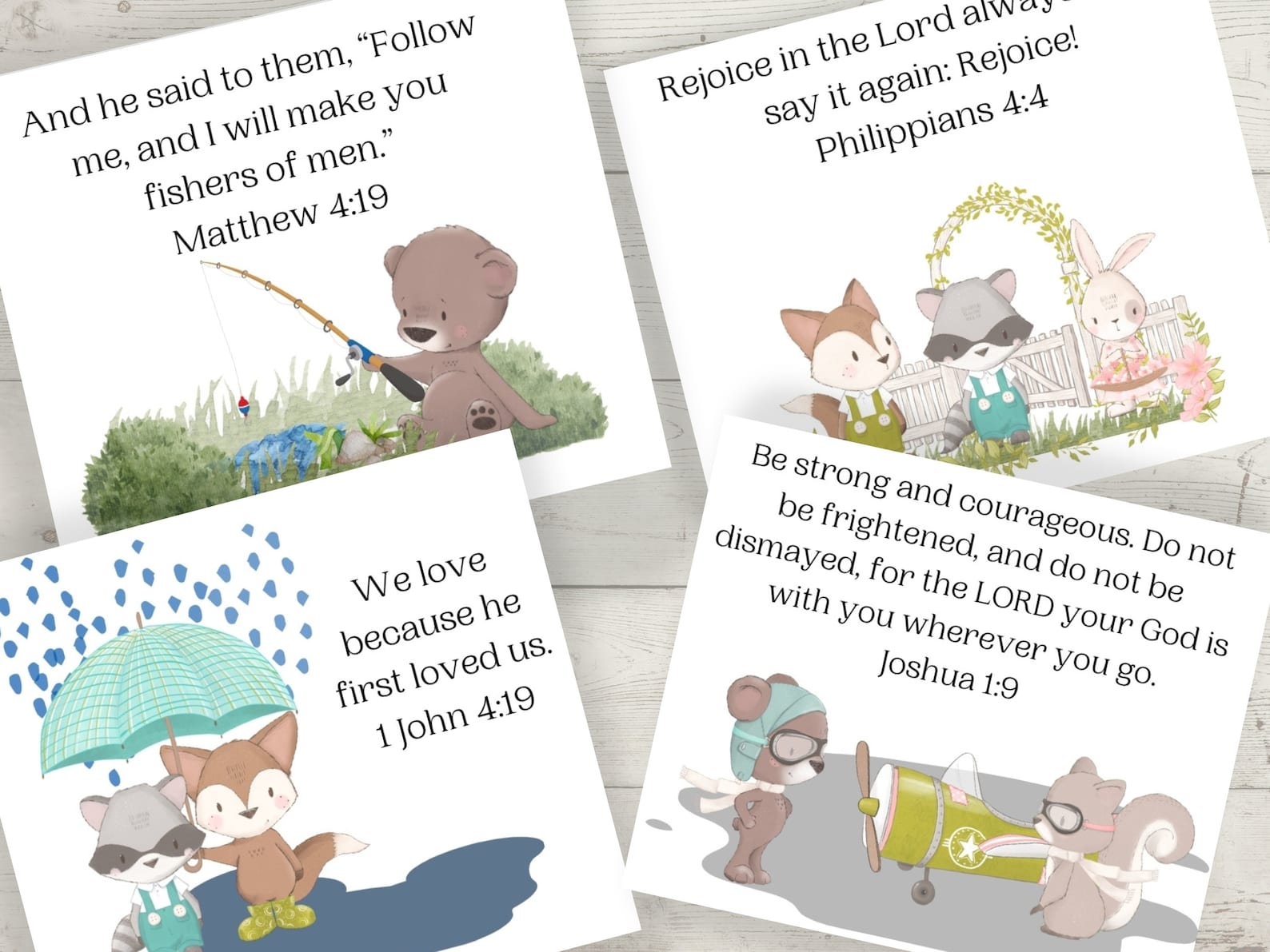 Printable Childrens Bible Verse Cards - Etsy