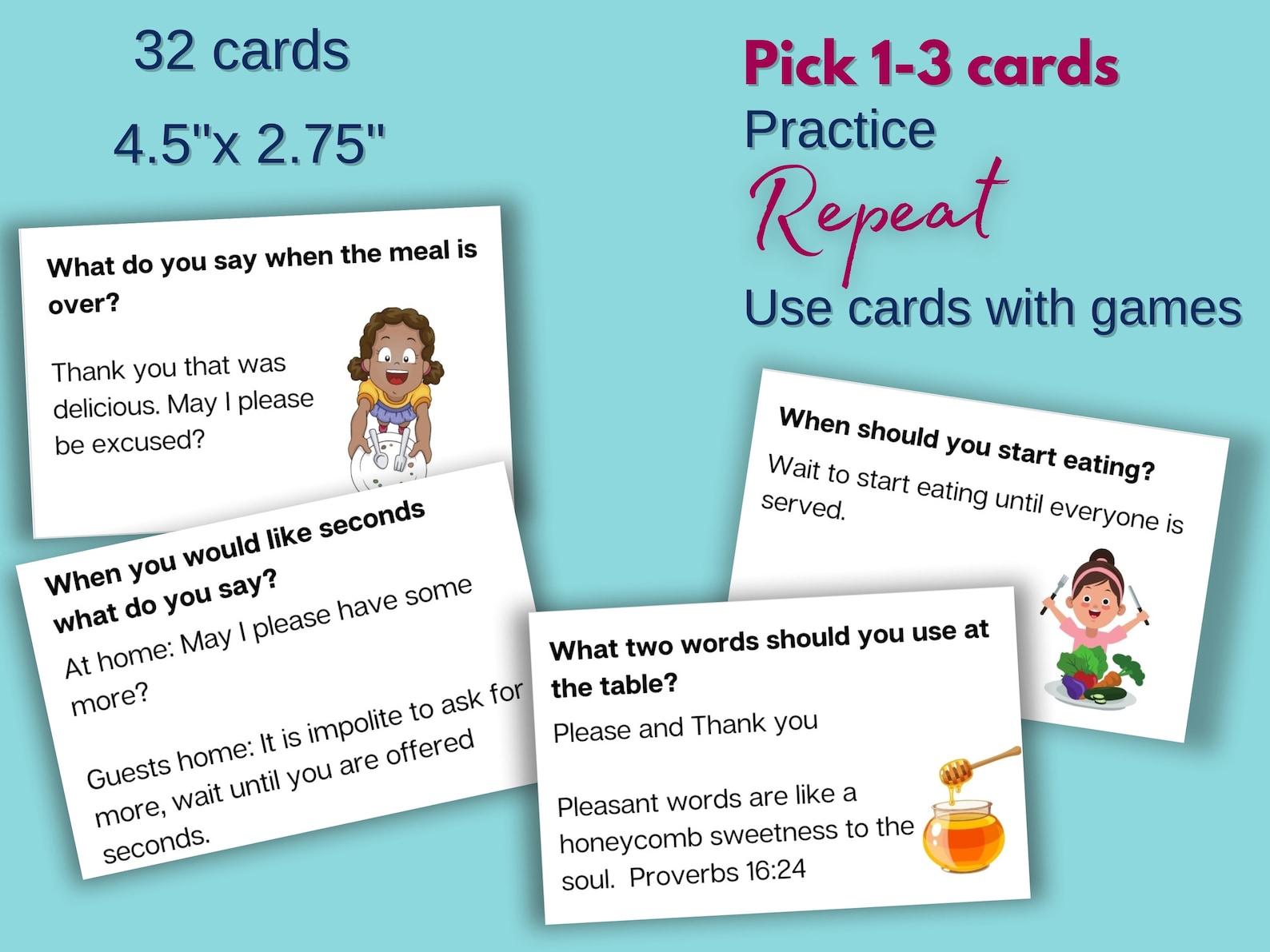 Printable Table Manners Bundle for Kids Teaching Dining Etiquette - Etsy