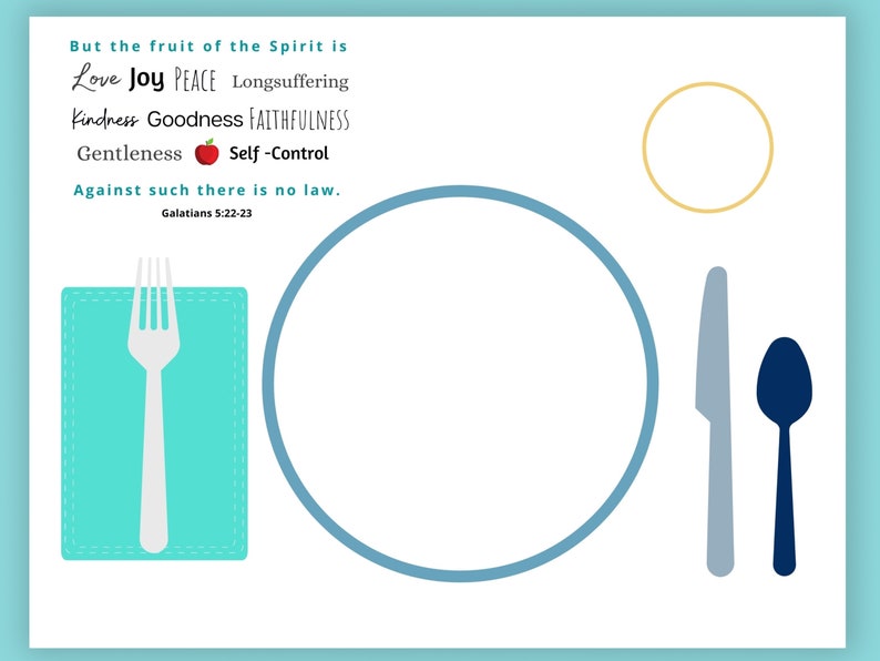 Printable Place Setting Placemats for Children Worksheets Bible Verse ...